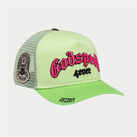 Godspeedgs Forever Trucker Hat Limepink Highkiosk