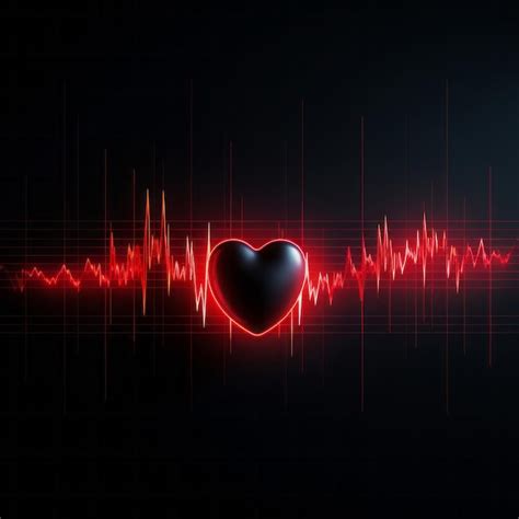 Arte Abstracto Frecuencia Cardíaca Forma De Corazón Latido Del