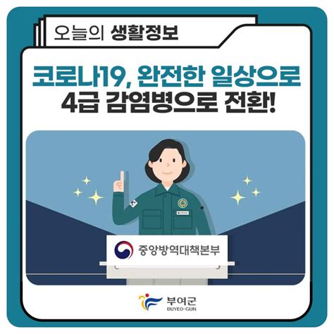 코로나19 4급 감염병으로 전환 충청남도 부여군 웰로