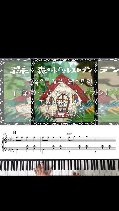 숲속의 작은 레스토랑 森の小さなレストラン Teshima Aoi手嶌葵 Piano Cover Sheet 피아노