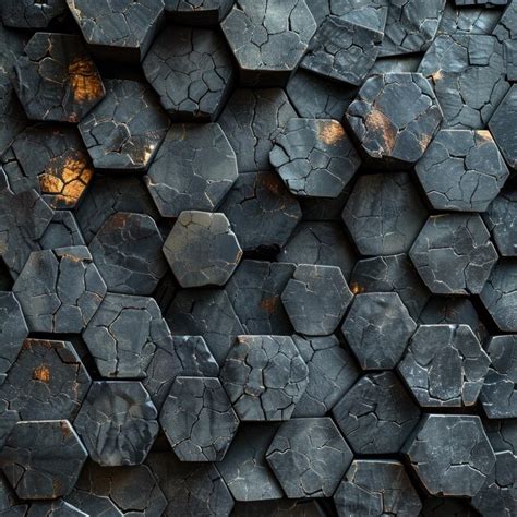 Premium Photo A Detailed View Of A Cluster Of Hexagonal Rocks In A Natural Formation