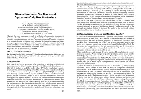 Pdf Simulation Based Verification Of Hardware Bus Controllers