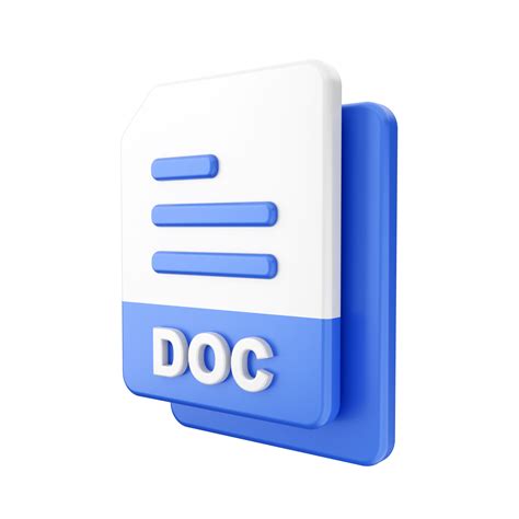 3d File Doc Icon Illustration 22597433 Png