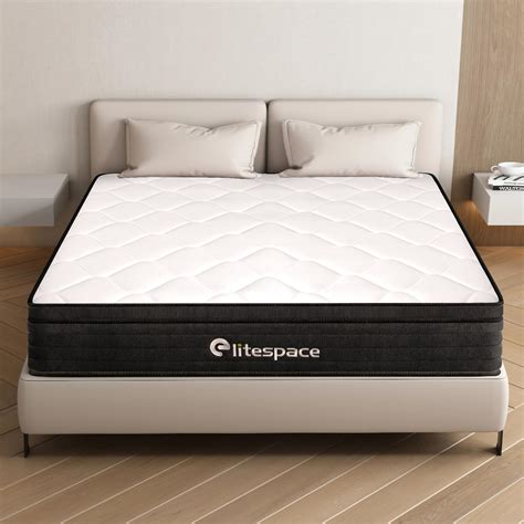 Elitespace Queen Size Mattress10 Inch Grey Memory Foam Hybrid Queen