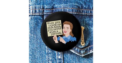 Funny Grammar Humor Practice Safe Text Retro Pinback Button Zazzle