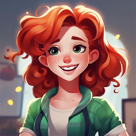 Premium Photo Animated Young Girl With Colorful Hair And Headphones