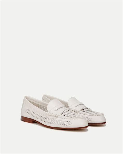 Penny Woven Leather Loafer Veronica Beard