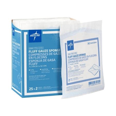 Fluff Dressing Bulkee® Cotton 12 Ply 4 X 4 Inch Square Sterile Gilgal