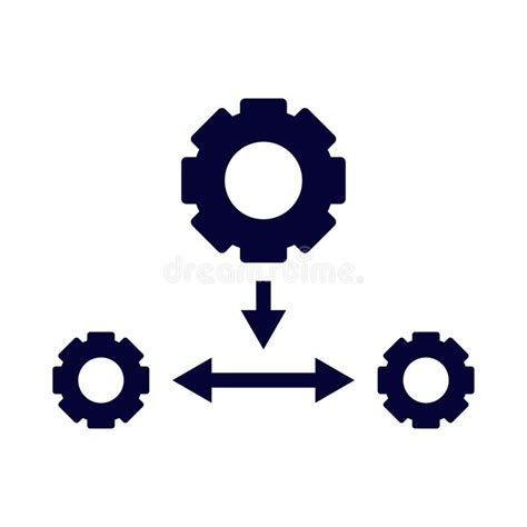 Gear Management Up Down Process Management Process Icon Stock