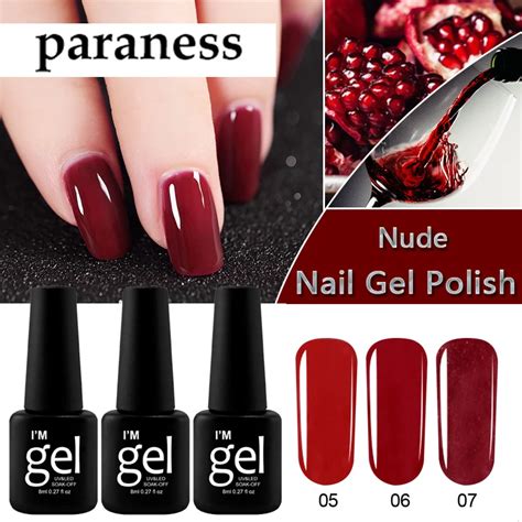 Paraness Pure Color Of Wine Red Series Gel Nail Polish Soak Off