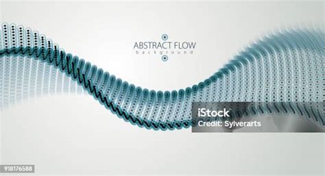 흐르는 에너지 입자 흐린 점과 동그라미의 물결 흐리게 라운드 모양 벡터 효과 그림 3d 미래 기술 스타일입니다 0명에 대한 스톡 벡터 아트 및 기타 이미지 Istock