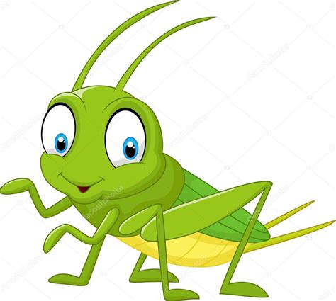 Grillo Divertido De Dibujos Animados Imagen Vectorial De Tigatelu
