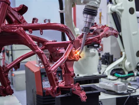 Automation Robot Welding Arm Stock Image Image Of Factory Industrial 154379549