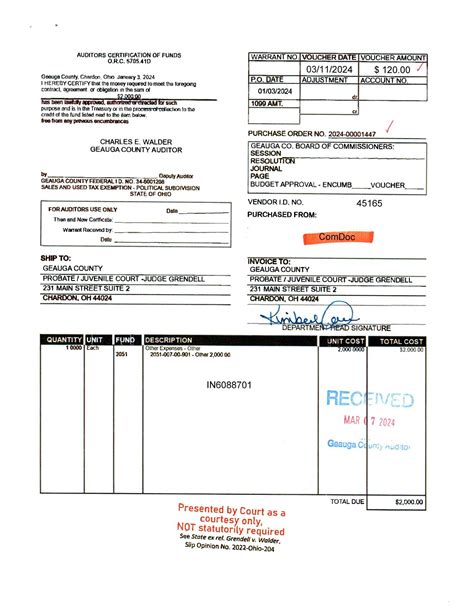 Comdoc Amount 12000 Geauga County Auditors Office