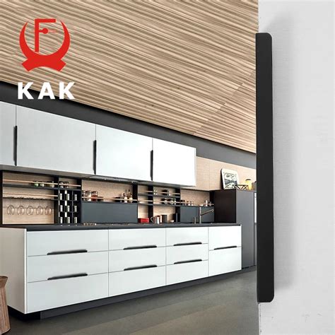 Kak 5pcslot Black Hidden Cabinet Handles Zinc Alloy Kitchen Cupboard Pulls Drawer Knobs