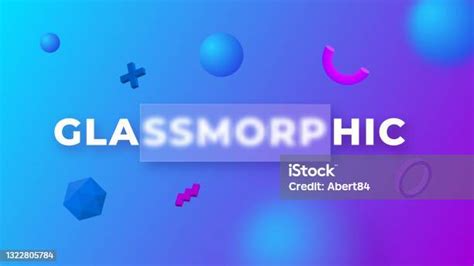 3d 기하학적 모양의 유리 형태 개념 서리가 내린 유리 효과 흐린 그라데이션 벡터 배경에 대한 그림 0명에 대한 스톡 벡터 아트