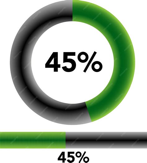 웹 디자인 사용자 인터페이스ui 또는 인포그래픽에 사용할 준비가 된 원 백분율 다이어그램 프리미엄 벡터