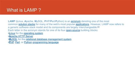 LAMP Stack Tutorial By Jeetendra Mandal PPT