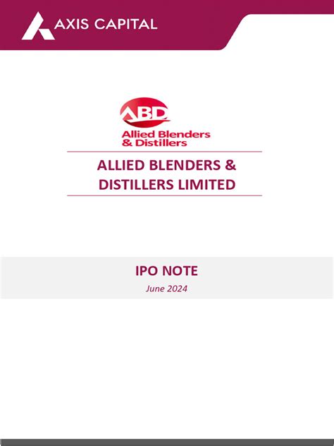 Allied Blenders Axix Capital Iponote Pdf Whisky Scotch Whisky