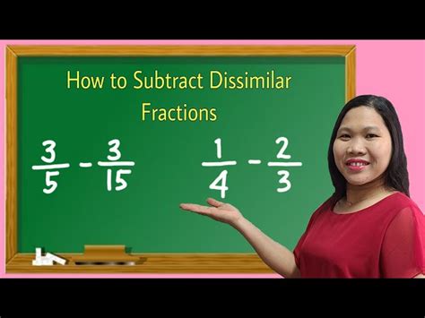 Subtracting Dissimilar Fractions How To Subtract Fractions With Unlike Denominators Videos