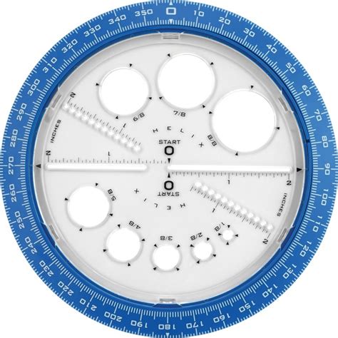 Helix Angle And Circle Protractor Plastic Assorted 1 Each