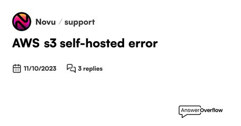 Aws S3 Self Hosted Error Novu