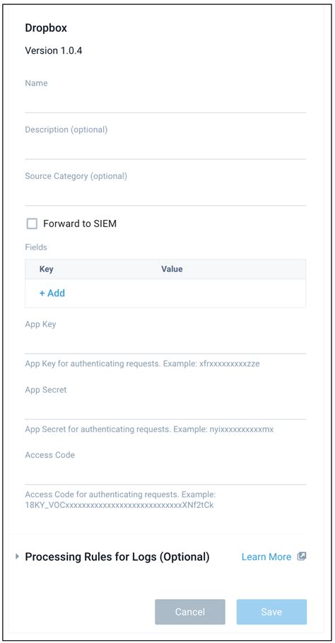 Dropbox Source Sumo Logic Docs