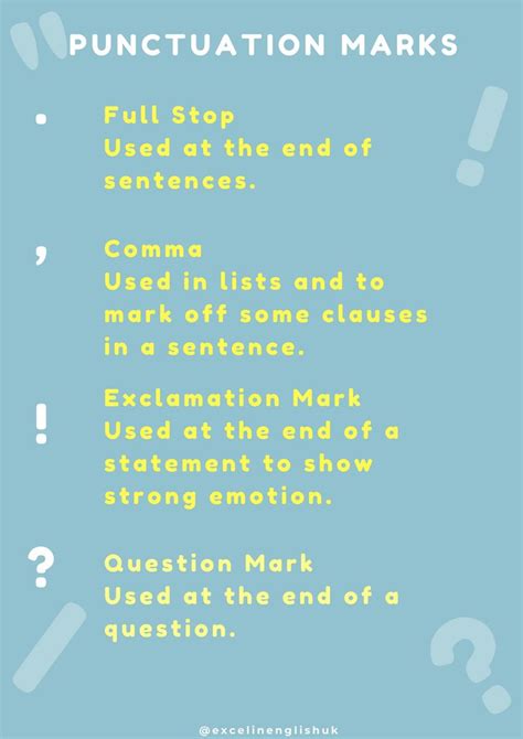 Punctuation Marks Writing Skills Punctuation Marks Grammar Lessons