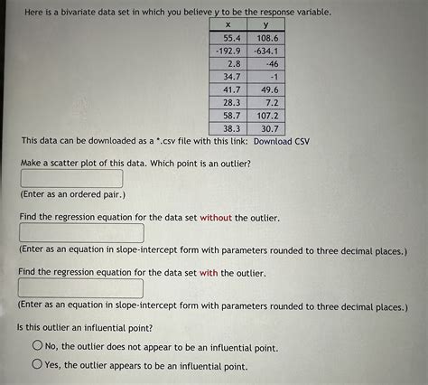 Solved Here Is A Bivariate Data Set In Which You Believe
