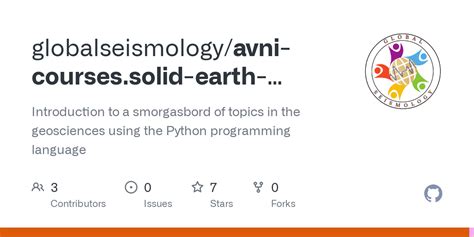 Github Globalseismology Avni Courses Solid Earth Fundamentals Introduction To A Smorgasbord