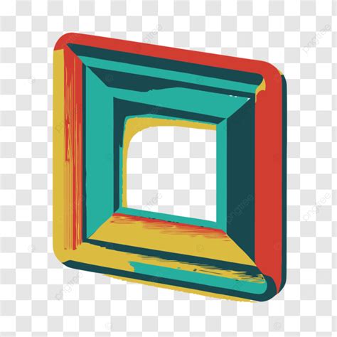 Colorful Rectangle In The Shape Of A Frame Vector A Simplistic Colorful Icon Of Elasticity On A