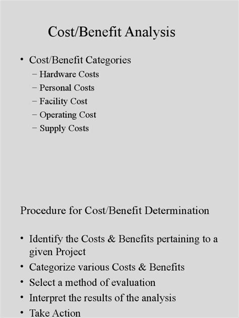 Chapter 8 Cost Benefit Analysis Pdf