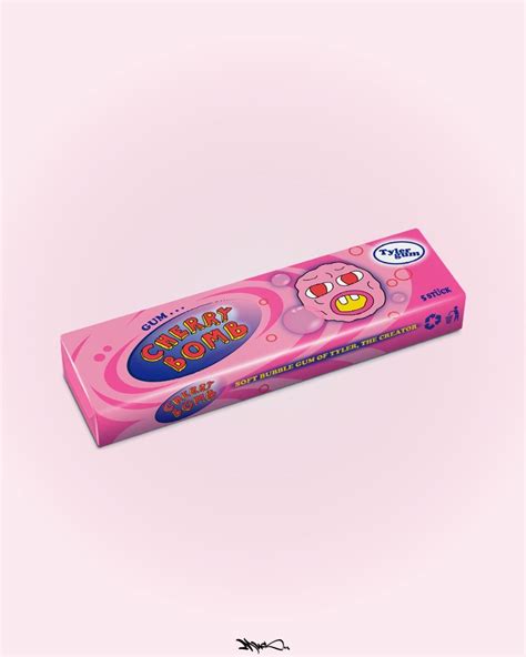 Cherry Bomb Gum Tylers Gum Face Concept