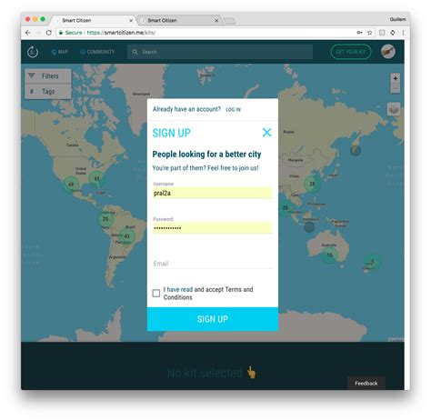 User Login Modal Buttons Style · Issue 287 · Fablabbcnsmartcitizen