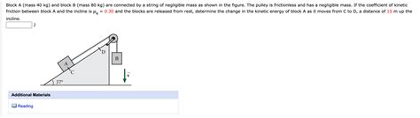 Solved Block A Mass 40 Kg And Block B Mass 80 Kg Are Chegg