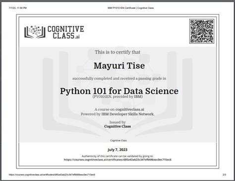 mayuri tise on linkedin badge datascience python ibm certificate