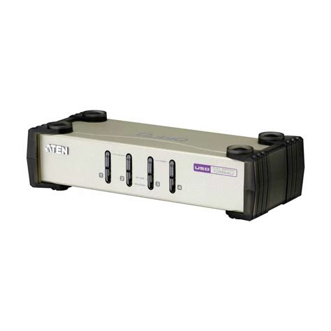 ATEN KVM Stikalo 4x1 Namizni VGA PS2 USB S Kabli CS84U Krajnik