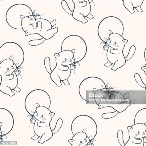 만화 고양이 풍선 가축에 대한 스톡 벡터 아트 및 기타 이미지 가축 고양이 새끼 귀여운 Istock