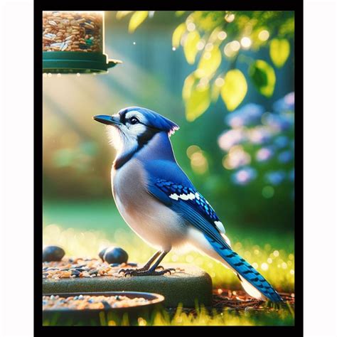 Blue Jay At Feeder Night Light Designs
