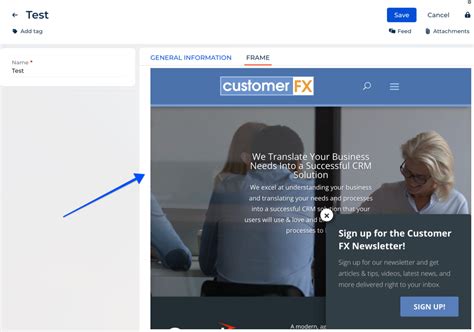 Embedding An Iframe On A Creatio Freedom Ui Page Customer Fx