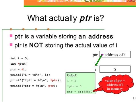 detailed information about pointers in c language