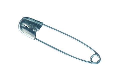 Silver Safety Pin Isolated Element 46789110 Png