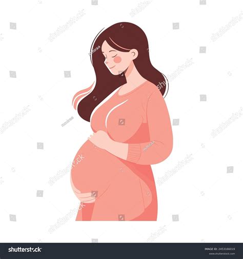 Pregnant Woman Future Mom Concept Illustration Stock Vector Royalty