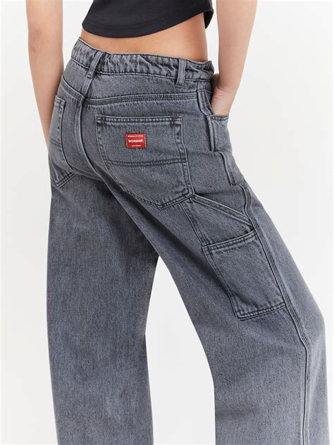 Worship Worship Carpenter Jeans Black Blue Overdye