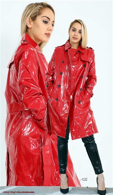 Vinyl Rain Red Raincoat Vinyl Raincoat Plastic Raincoat Rainwear