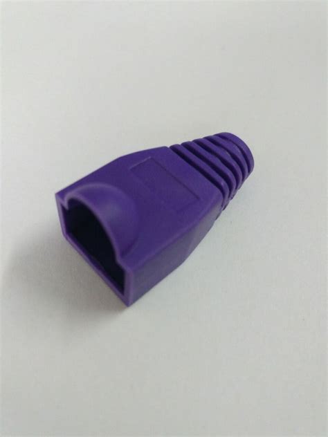 RJ45紫色网线五类水晶头护套 紫色网线五类水晶头护套直销 RJ45紫色网线五类水晶头护套生产