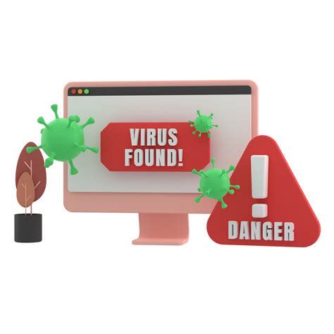 3d Virus Found Notification Isolated 11382516 Png