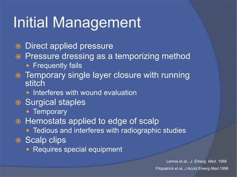 Avoid Falling Objects Management Of Severe Scalp Lacerations