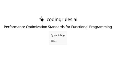 Performance Optimization Standards For Functional Programming Coding