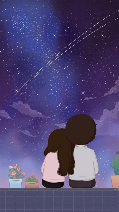 Pin By User288139 On Anime Cute Love Wallpapers Cute Couple Cartoon